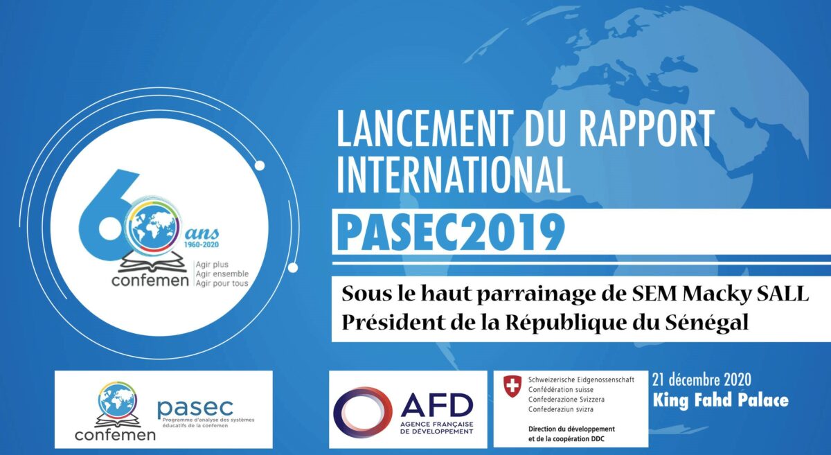 Lancement du PASEC2019, le 21 décembre 2020 - CSFEF